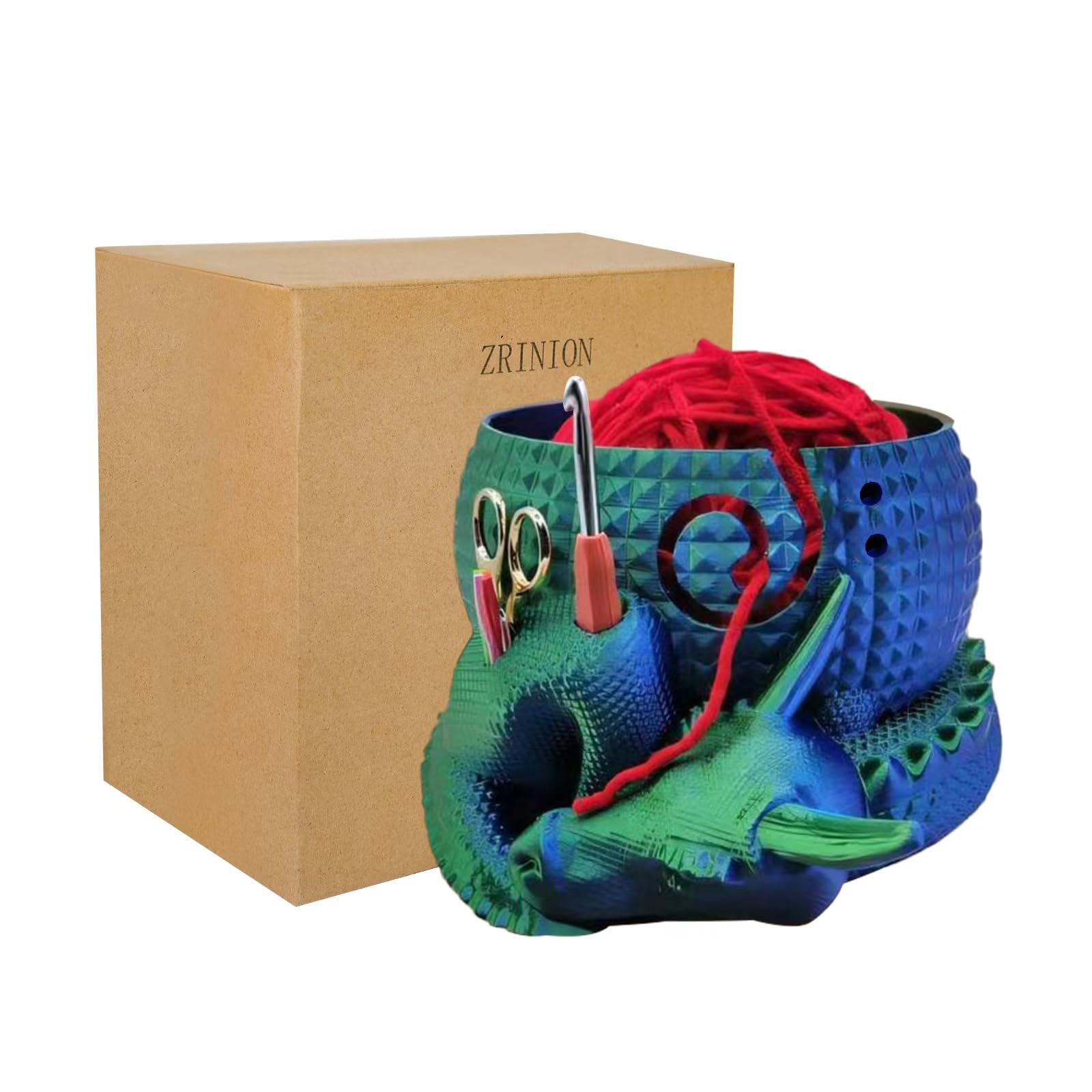 Amazon.com: Fantasy Dragon and Egg Large Yarn Bowl for Crocheting Funny ...