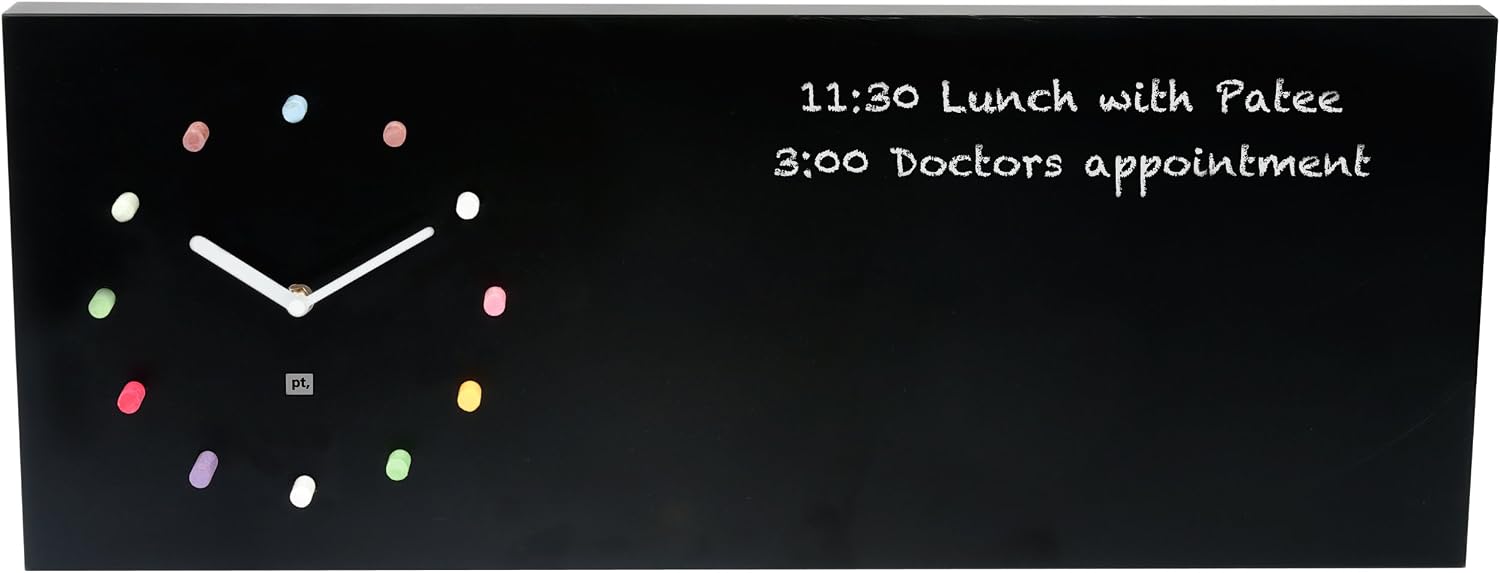 Amazon.com: Present Time Wall Clock and Chalkboard : Home & Kitchen