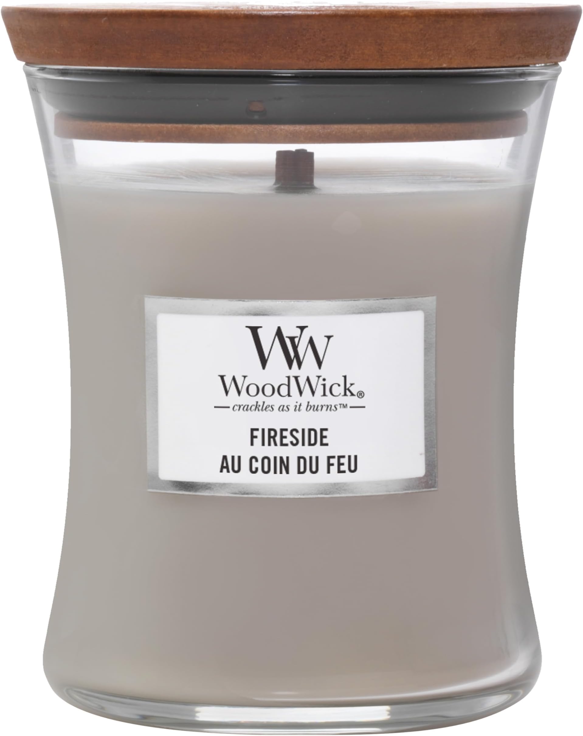 WoodWick Scented Candle with Crackling Wick | Fireside Mini Hourglass ...