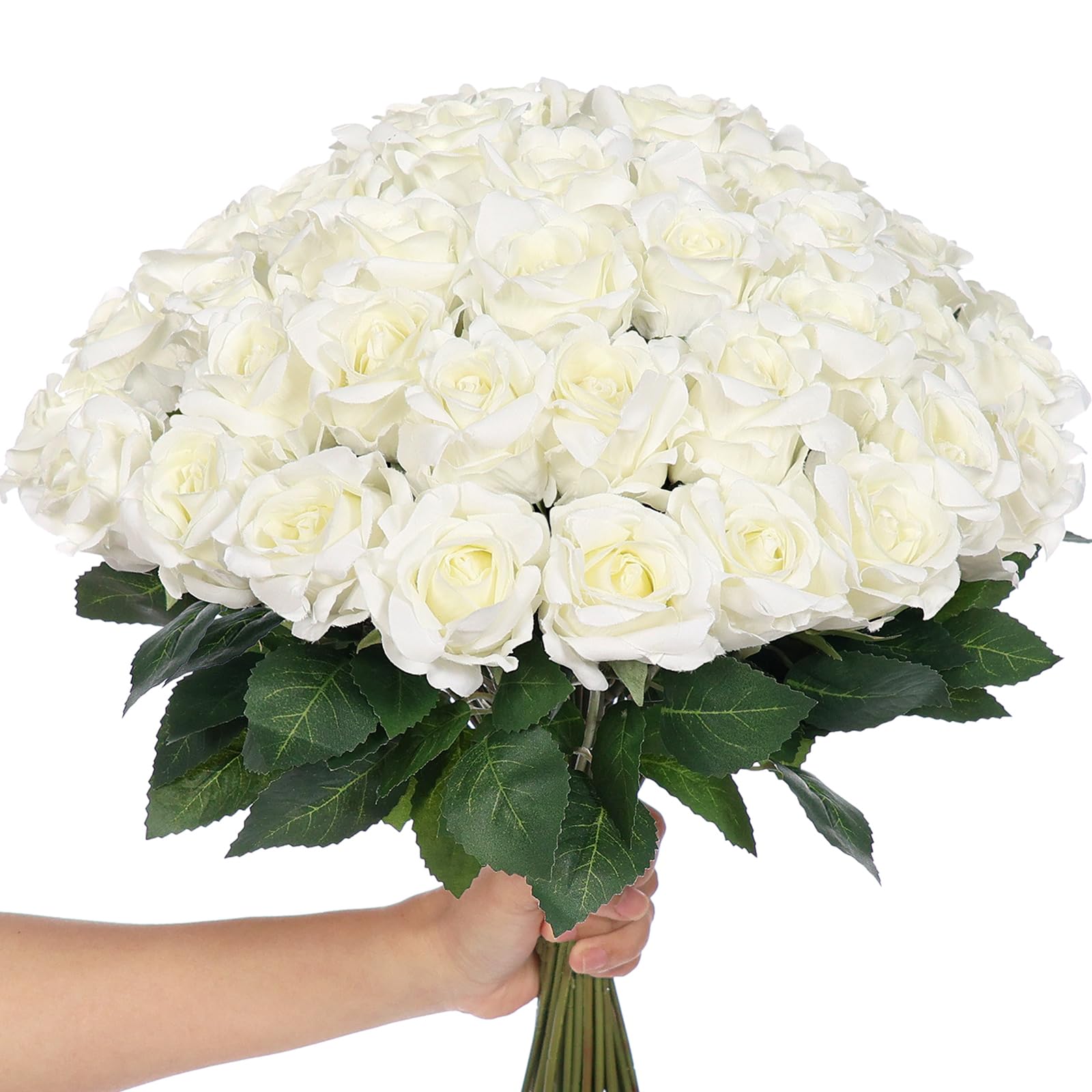 Amazon.com: YXZZWL 60 Pcs Artificial Roses in Bulk, Fake Silk Roses ...
