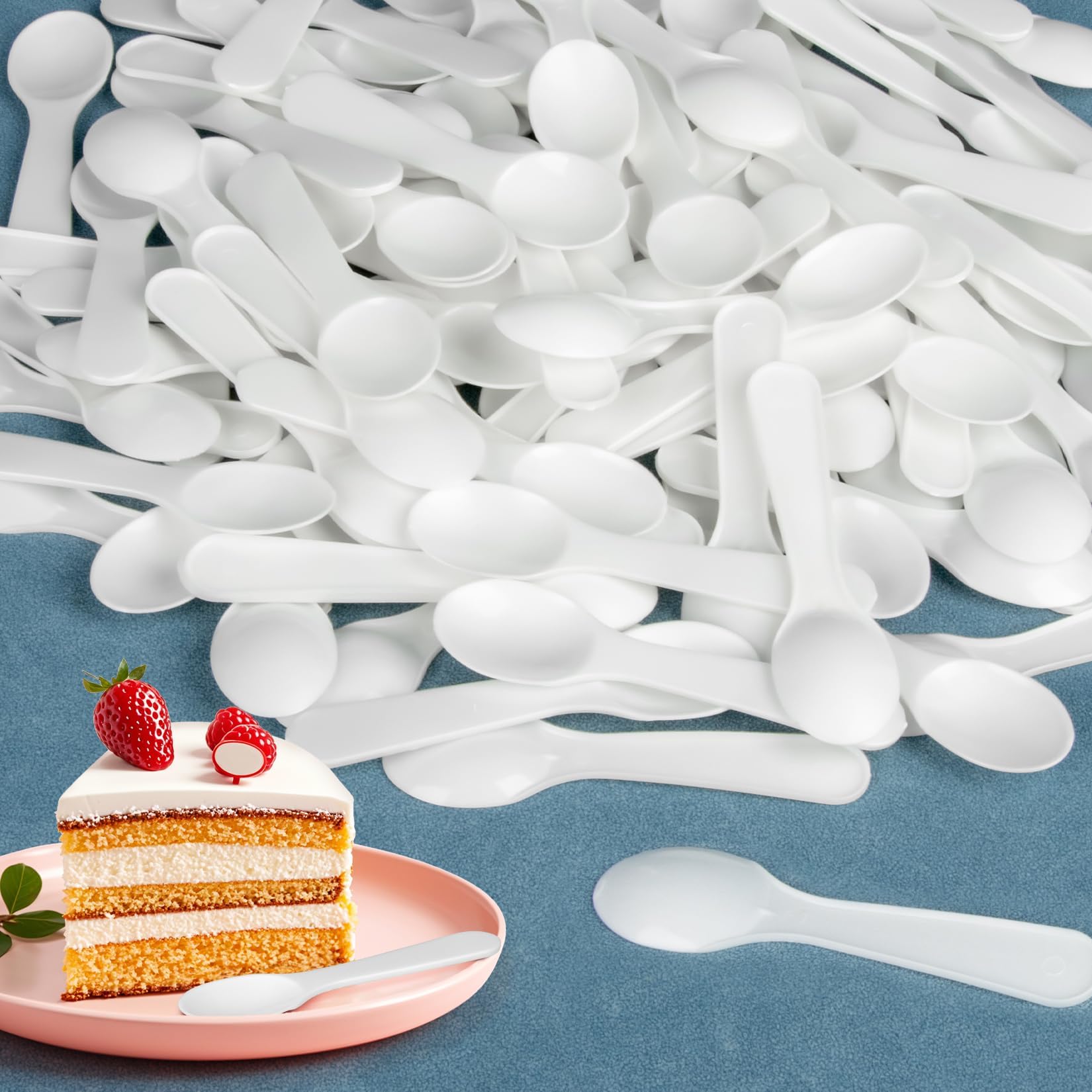 Amazon.com: 500Pcs Mini Spoons for Desserts, XJMWXHFC Clear Plastic ...