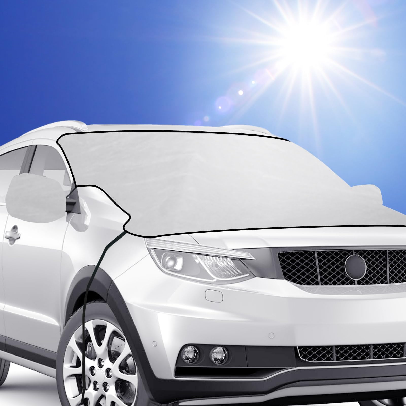 URAQT Car Front Window Sunshades, Car Sun Shade, Front Windshield ...