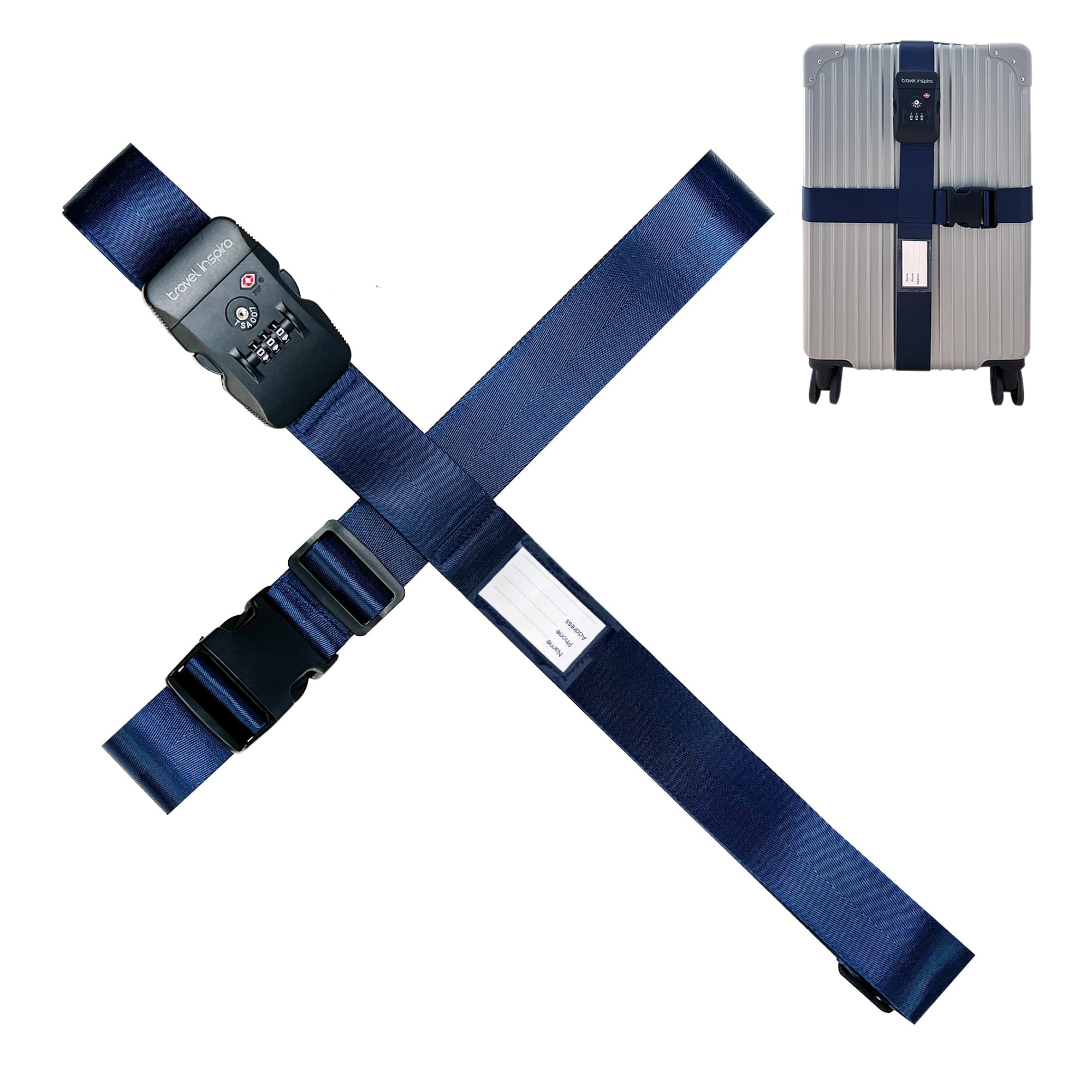 Amazon.com: Travel Inspira Luggage Straps - TSA Approved Travel Luggage ...