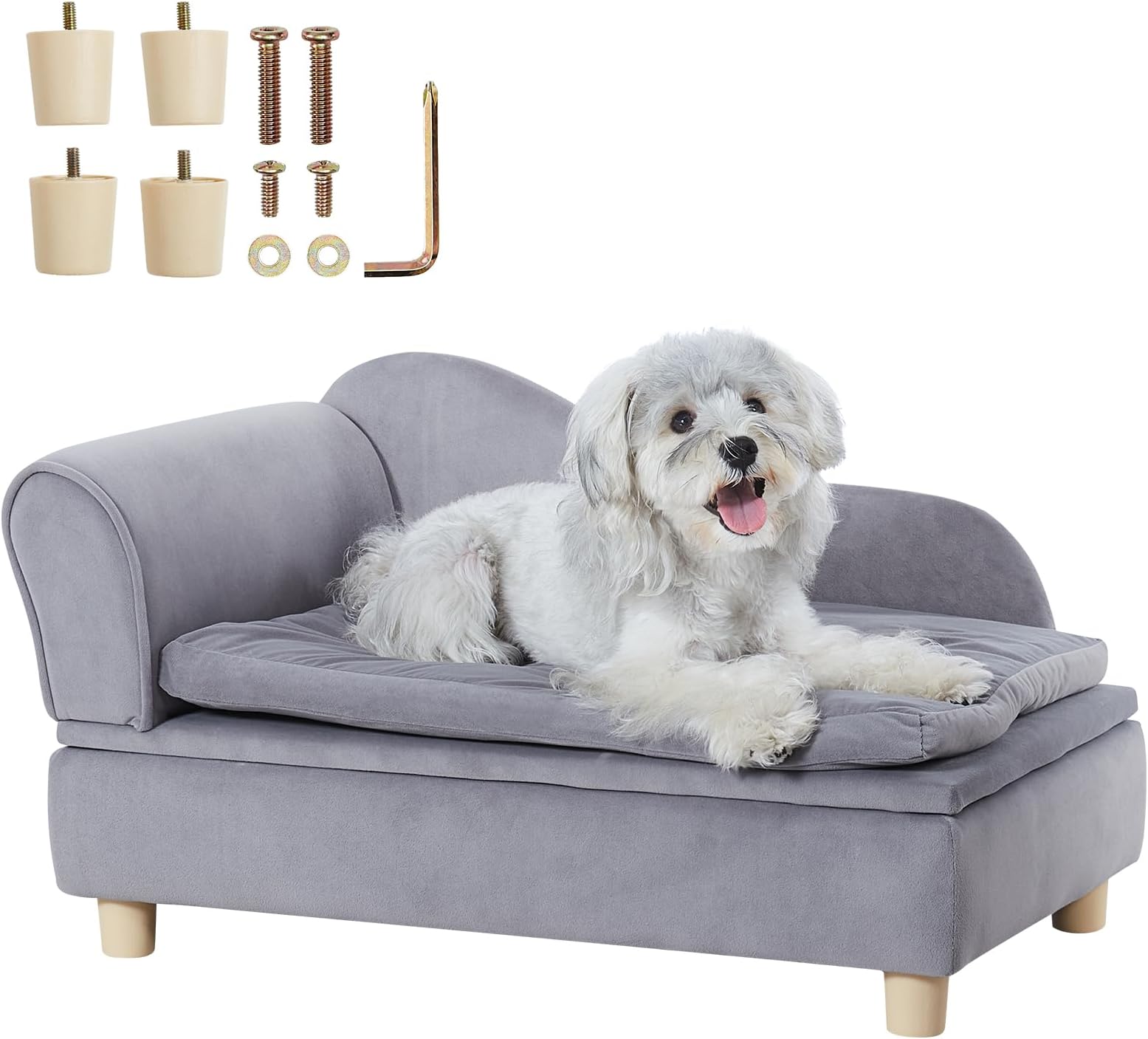 Amazon.com : VEVOR Pet Sofa, Dog Couch for Medium-Sized Dogs and Cats ...