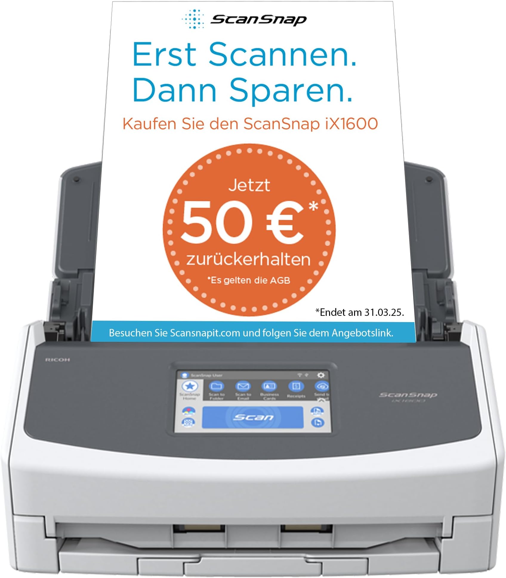 Scanner Fujitsu ScanSnap IX1600 A4 Duplex 40ppm Color Wi-Fi | Amazon.com.br