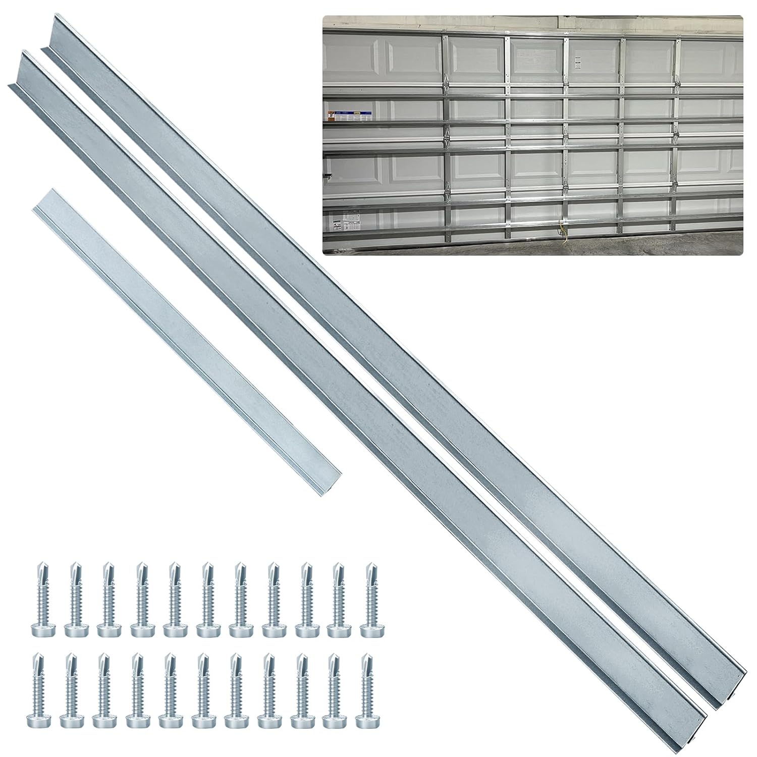 LAJIAOZ Garage Door Strut 16 Foot Heavy Duty Garage Door Reinforcement ...