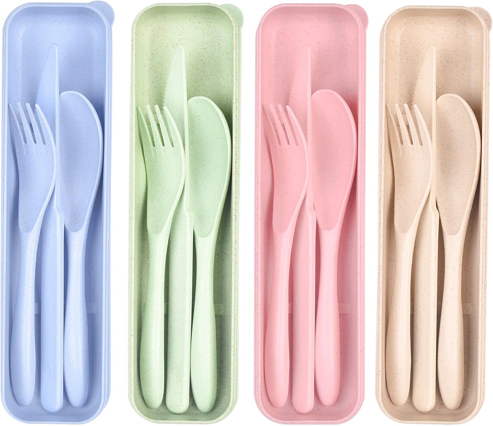 Amazon.com: Honbay 3PCS Portable Cutlery Boreal Europe Style Wheat ...