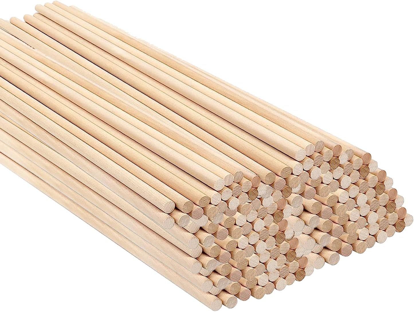 100 Stück Holzstäbe Rund, 30 cm x 6 mm Holzstäbchen zum Basteln Holz ...