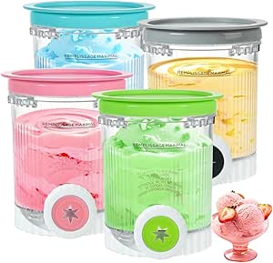 4 Pack Creami Pints and Lids for Ninja NC700 NC701 Series, Compatible ...