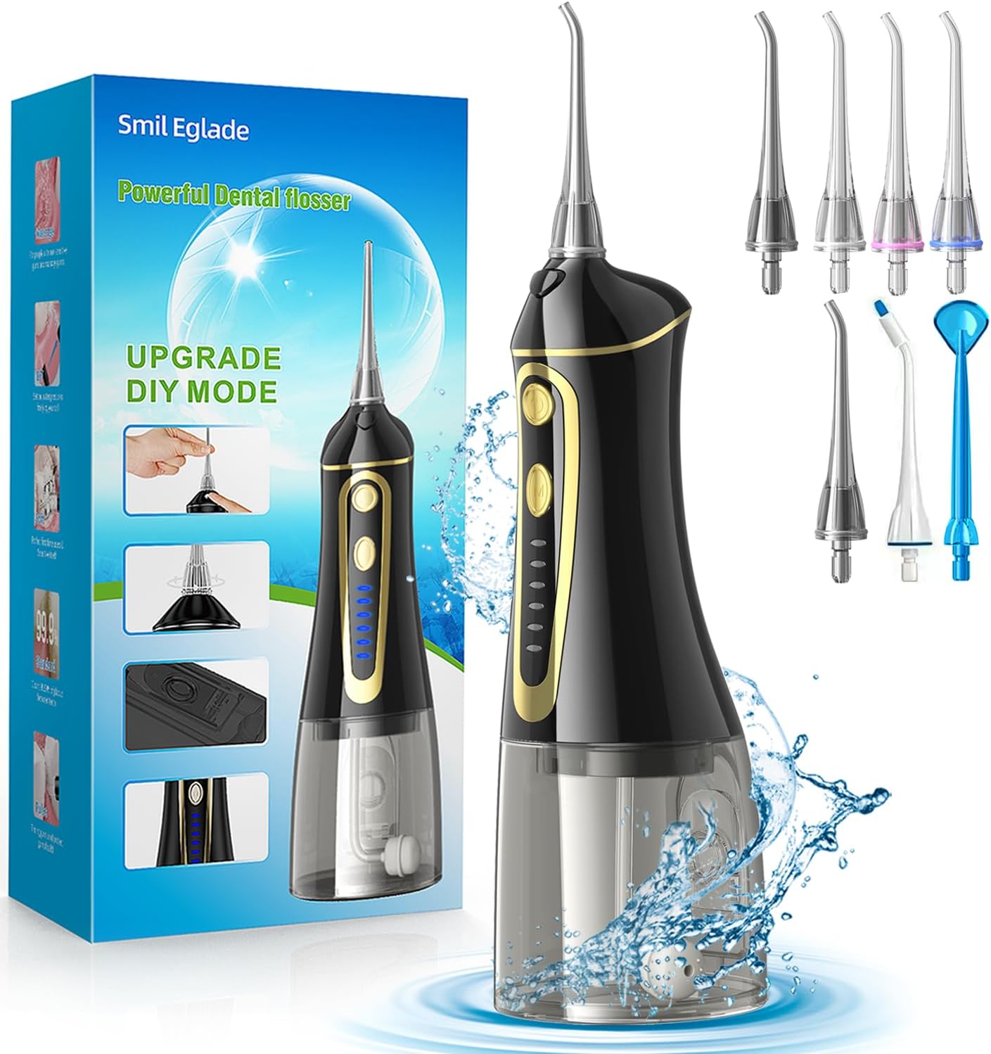 Amazon.com: Water Dental Pik Flosser,SmilEglade Water Rechargeable ...