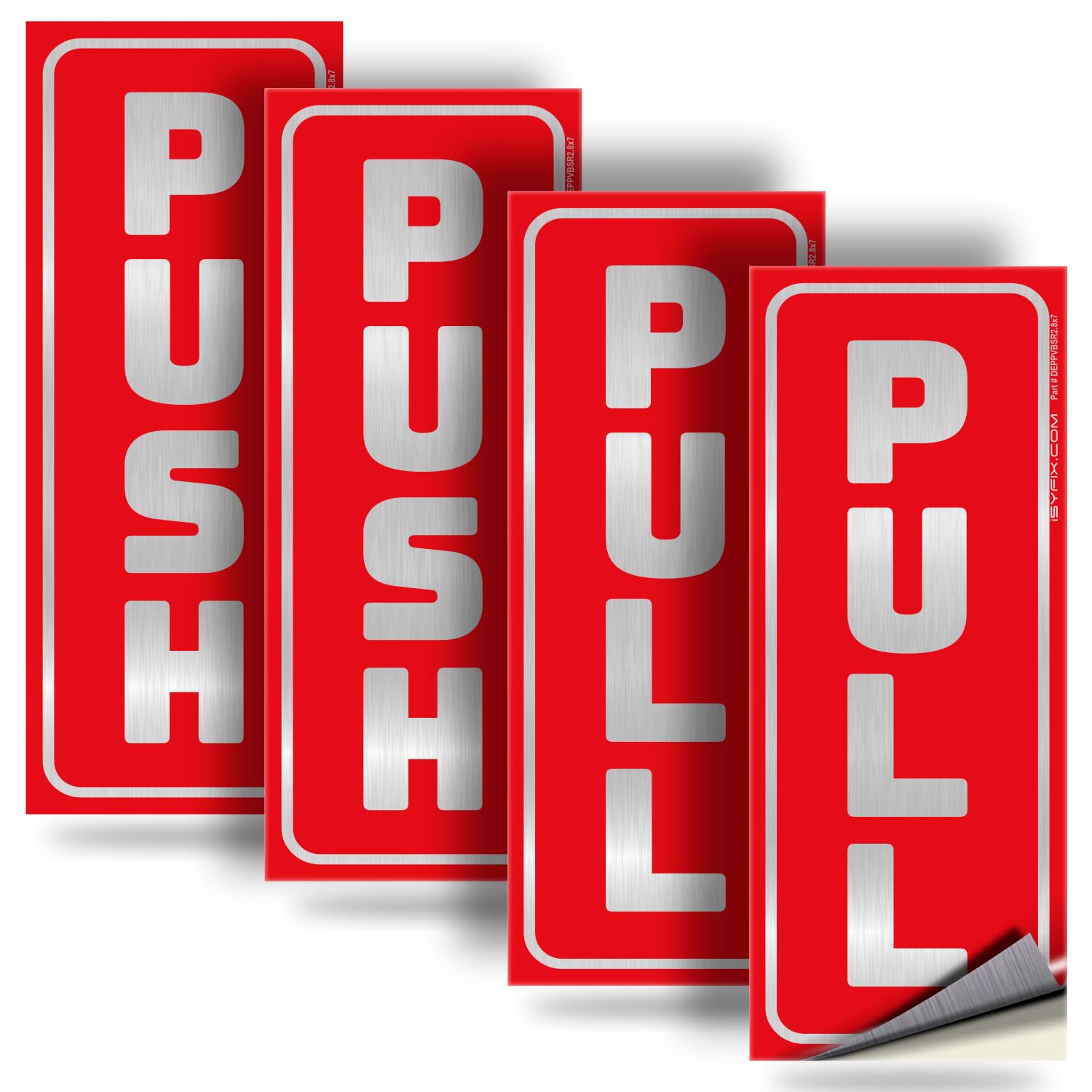 Amazon.com : iSYFIX Push Pull Stickers Sign - 2 Pack 2.8x7 inch ...