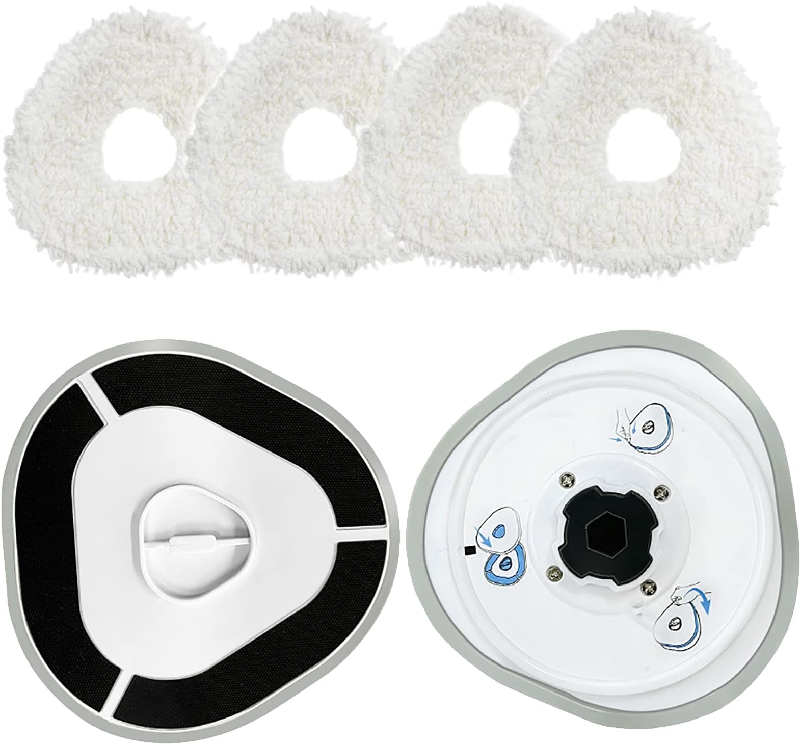 Amazon.com: Replacement Mop Pad Holder Module with 4 Mop Pads ...