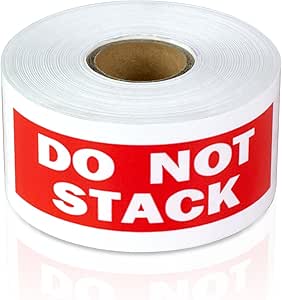 Amazon.com : 4 x 1.5 inch - Do Not Stack Stickers (300 Labels, Red ...