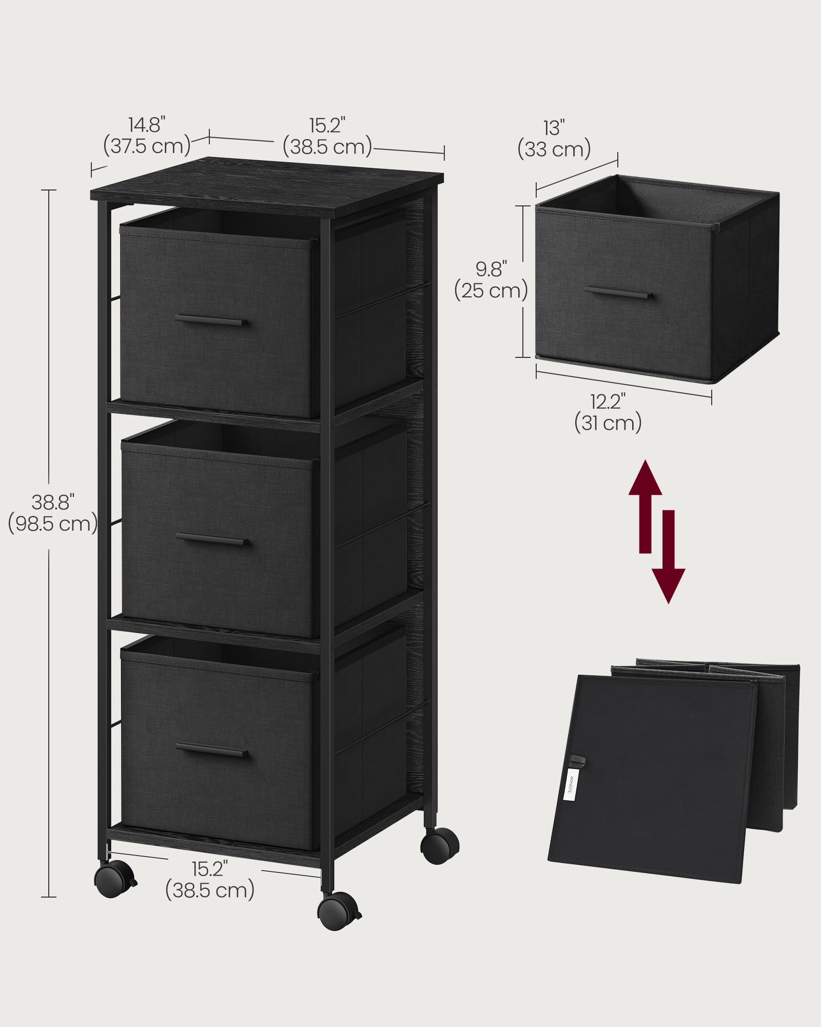 Snapklik.com : VASAGLE File Cabinet