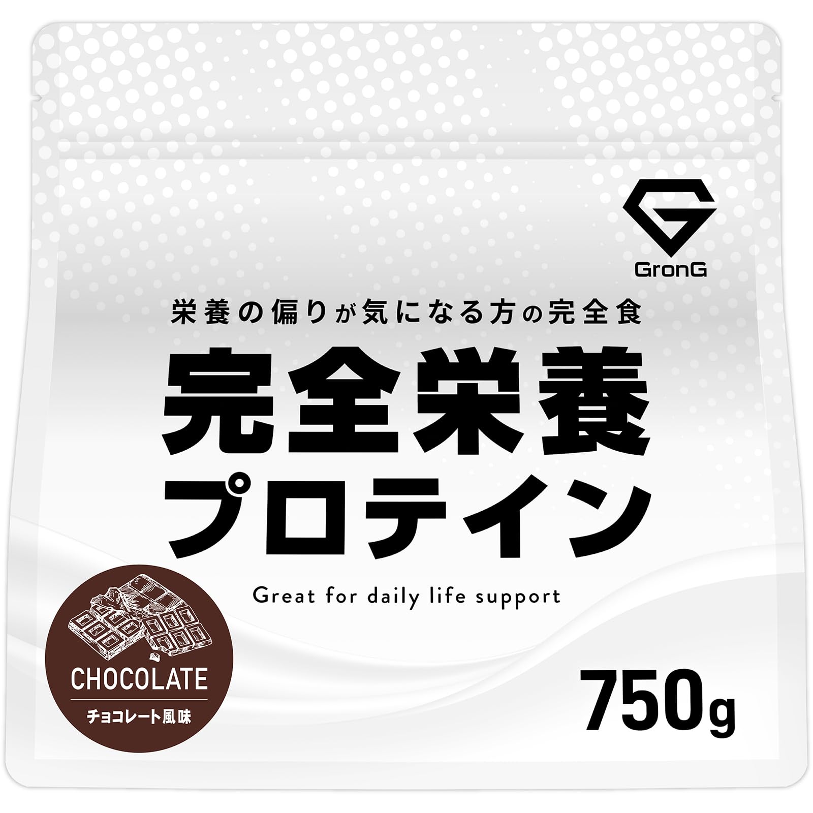 Amazon | GronG(グロング) 完全栄養食 完全食 プロテイン 750g ホエイプロテイン ソイプロテイン 27種類の栄養素 GABA配合 | GronG(グロング) | ホエイプロテイン