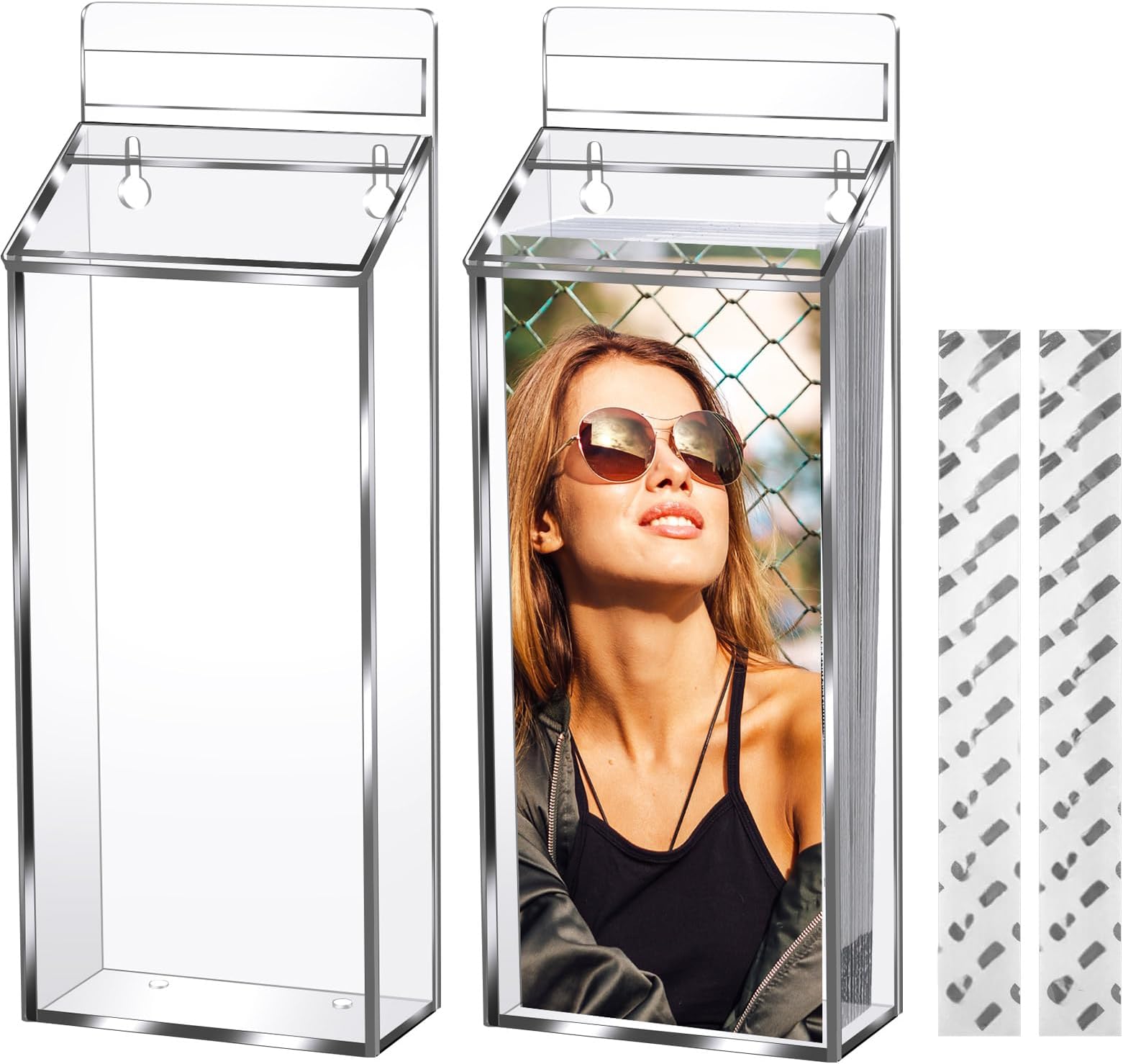 Amazon.com : 2 Pieces Acrylic Outdoor Brochure Holder 6 x 9 Inch Clear ...