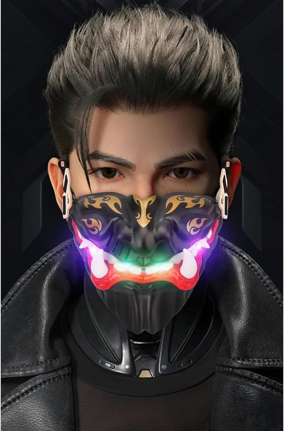 Amazon.com: Yestic Voice Changer Mask,Movable Mouth Samurai Masks, Half ...