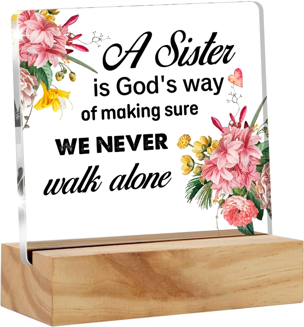 Amazon.com: Acrylic Sister Gift Sister Love Desk Decor for Sisters ...