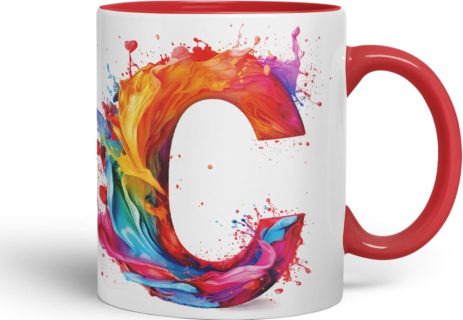 Vixar Letter C Mug, Alphabet Letter C Monogram Watercolour Ceramic ...