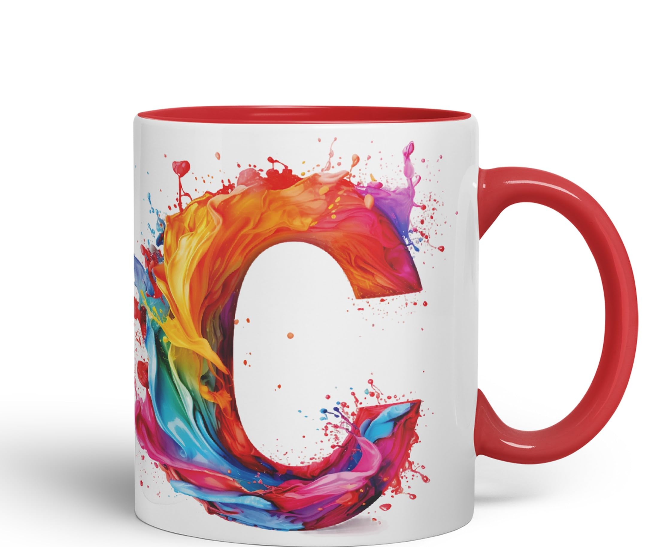 Vixar Letter C Mug, Alphabet Letter C Monogram Watercolour Ceramic ...