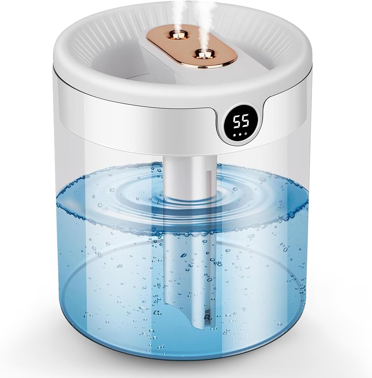 Double Spray Ultrasonic Humidifier, 1.5L Capacity Humidifiers for ...