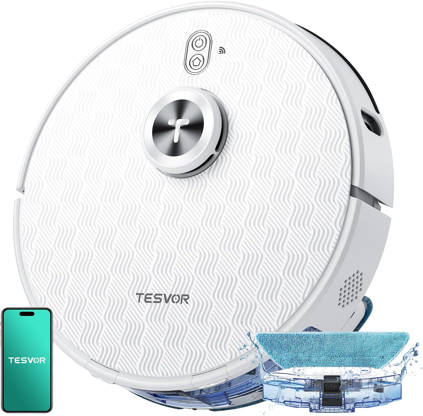 Saugroboter,Tesvor M1 mit 4000PA Powerleistung Roboterstaubsauger WLAN ...