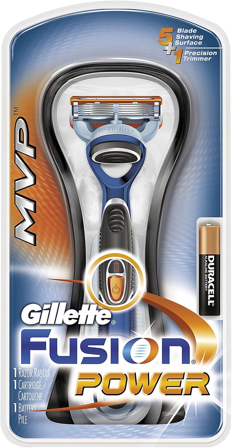 Amazon.com: Gillette Fusion MVP Power Razor w/ Cartridge & Battery - 5 ...