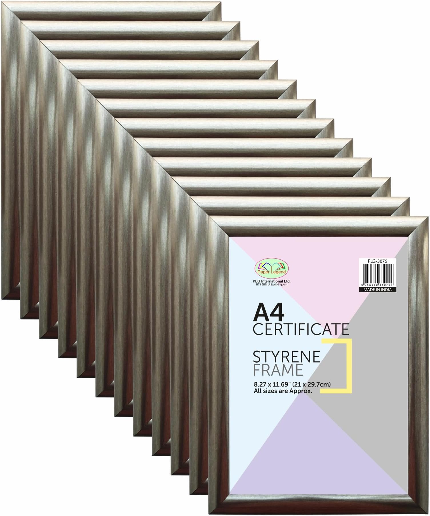 (Set of 12) - A4 Silver Photo Frame Styrene Front A4 Size Picture ...