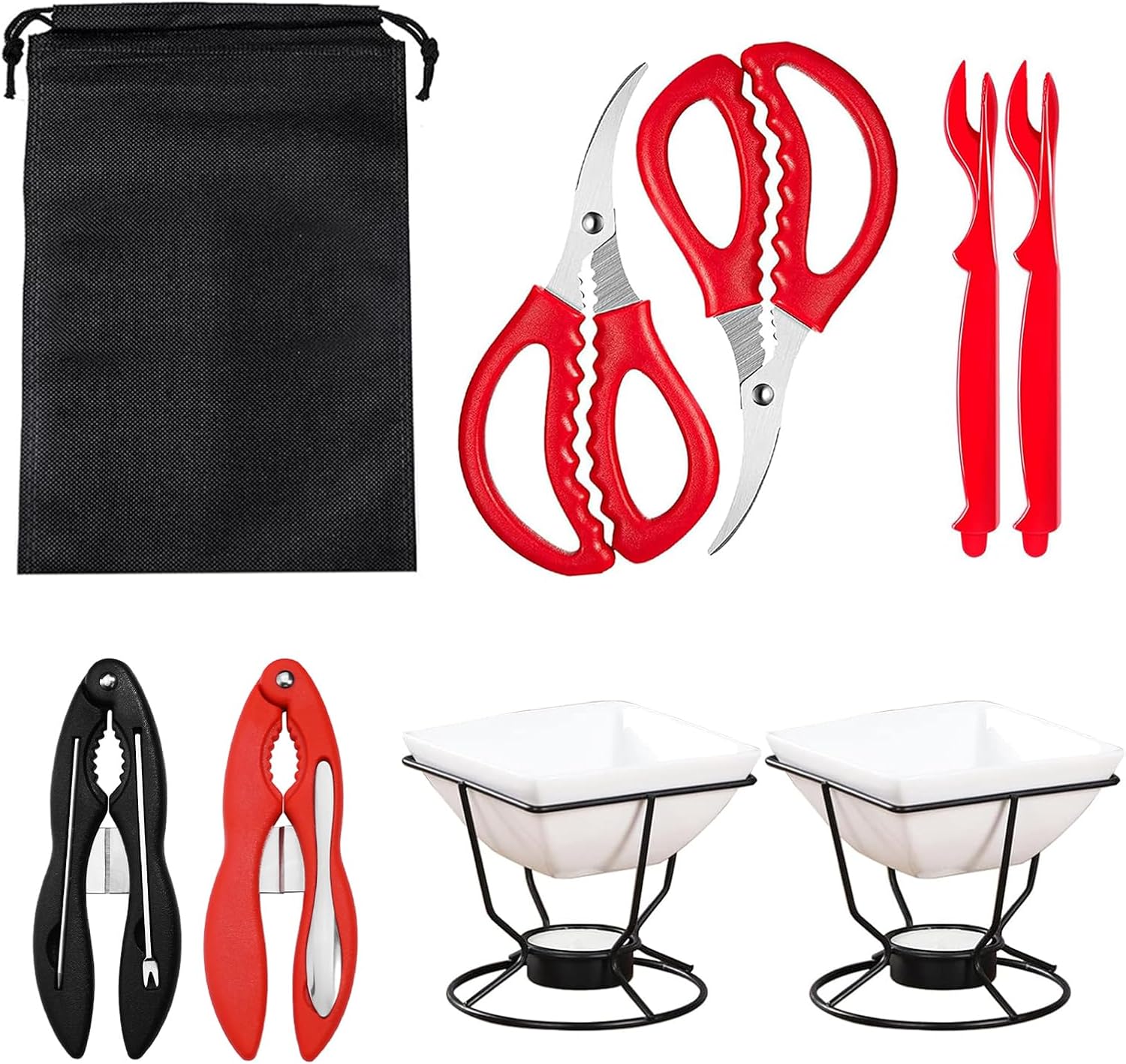 Amazon.com: Crab Crackers and Tools Butter Warmers for Seafood,Crab ...