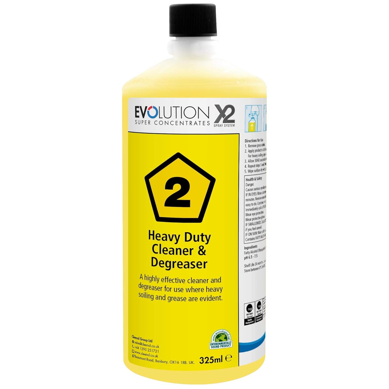 Cleenol EV2/X2 Evolution Heavy Duty Cleaner and Degreaser, 325 mL, Pack ...