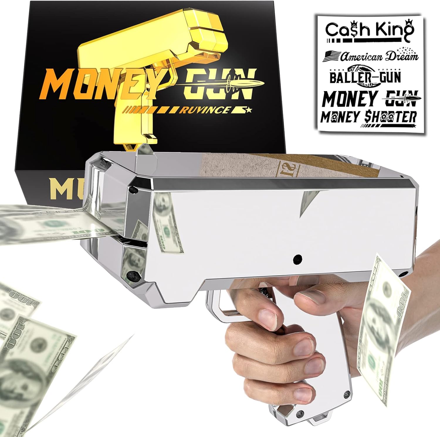 Amazon.com: Money Gun Shooter – RUVINCE Money Gun for Movies That Look ...