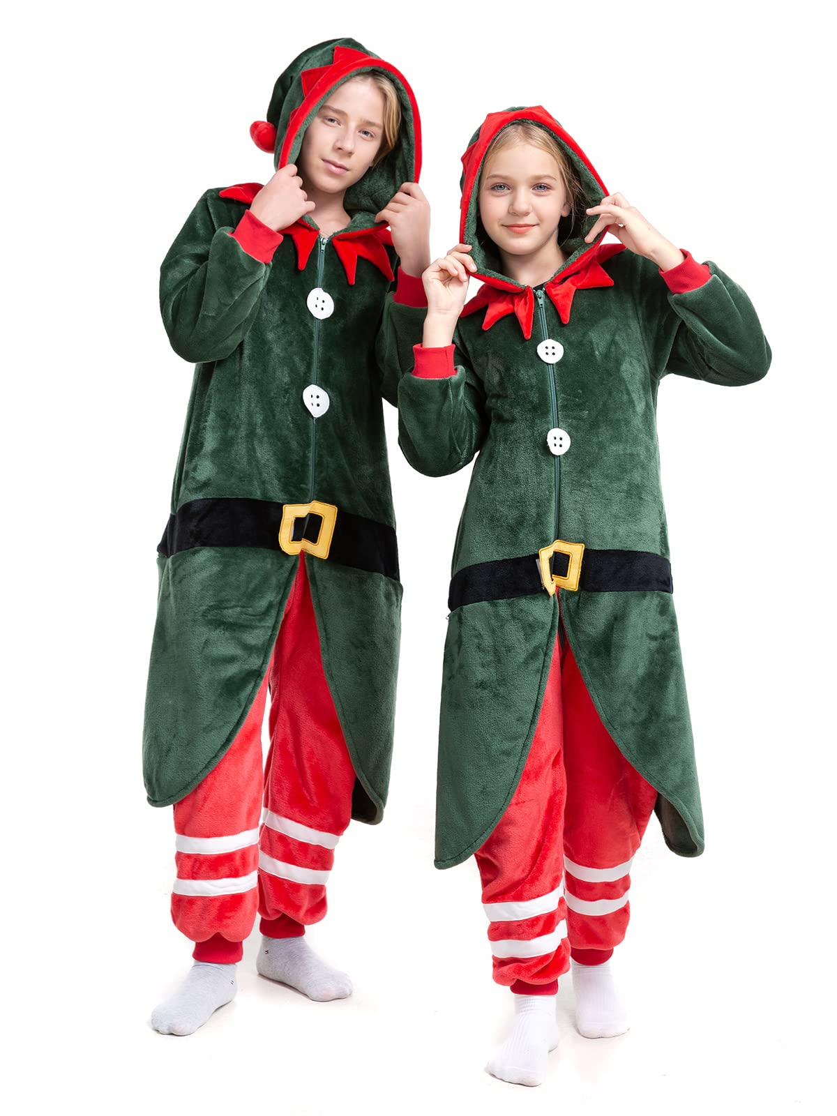 Snapklik.com : Elf Onesie Kids, Christmas Onesie Pajamas Teen Boys ...