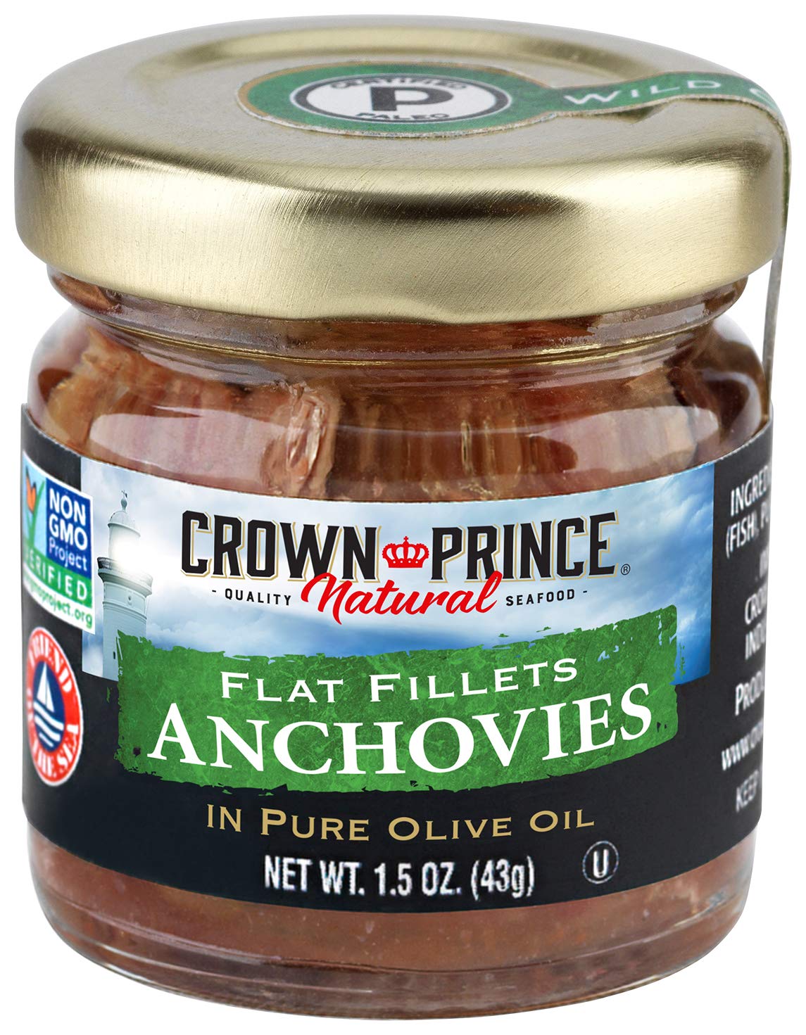 Amazon.com : Crown Prince Natural Flat Fillets of Anchovies in Pure ...