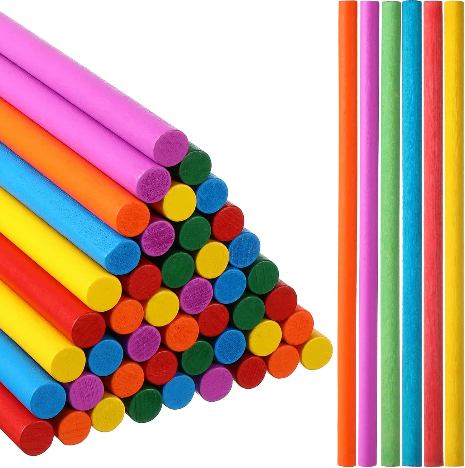 Amazon.com: 48 Pack Rhythm Music Sticks Wood Classroom Music Rhythm ...