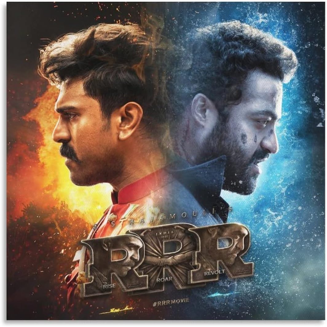 Amazon.com: Action Movies RRR Movie Poster Family Wall Decor Wall Art ...