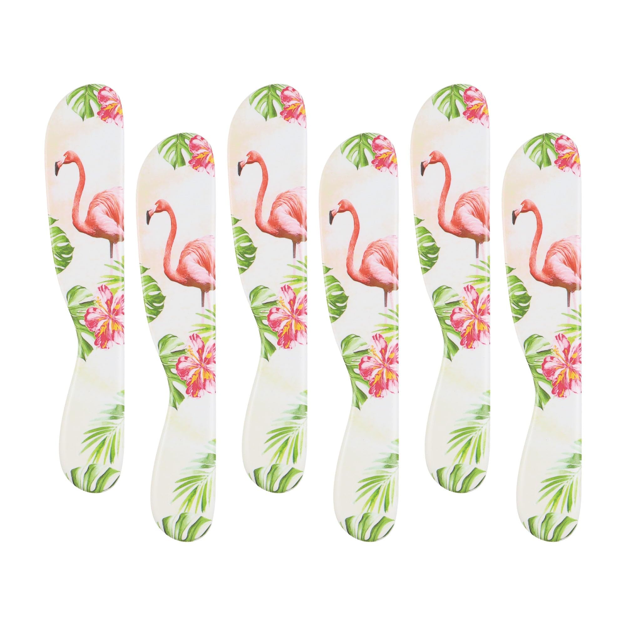 Snapklik.com : ware Flamingo Cheese Spreader Set, Melamine Multipurpose ...