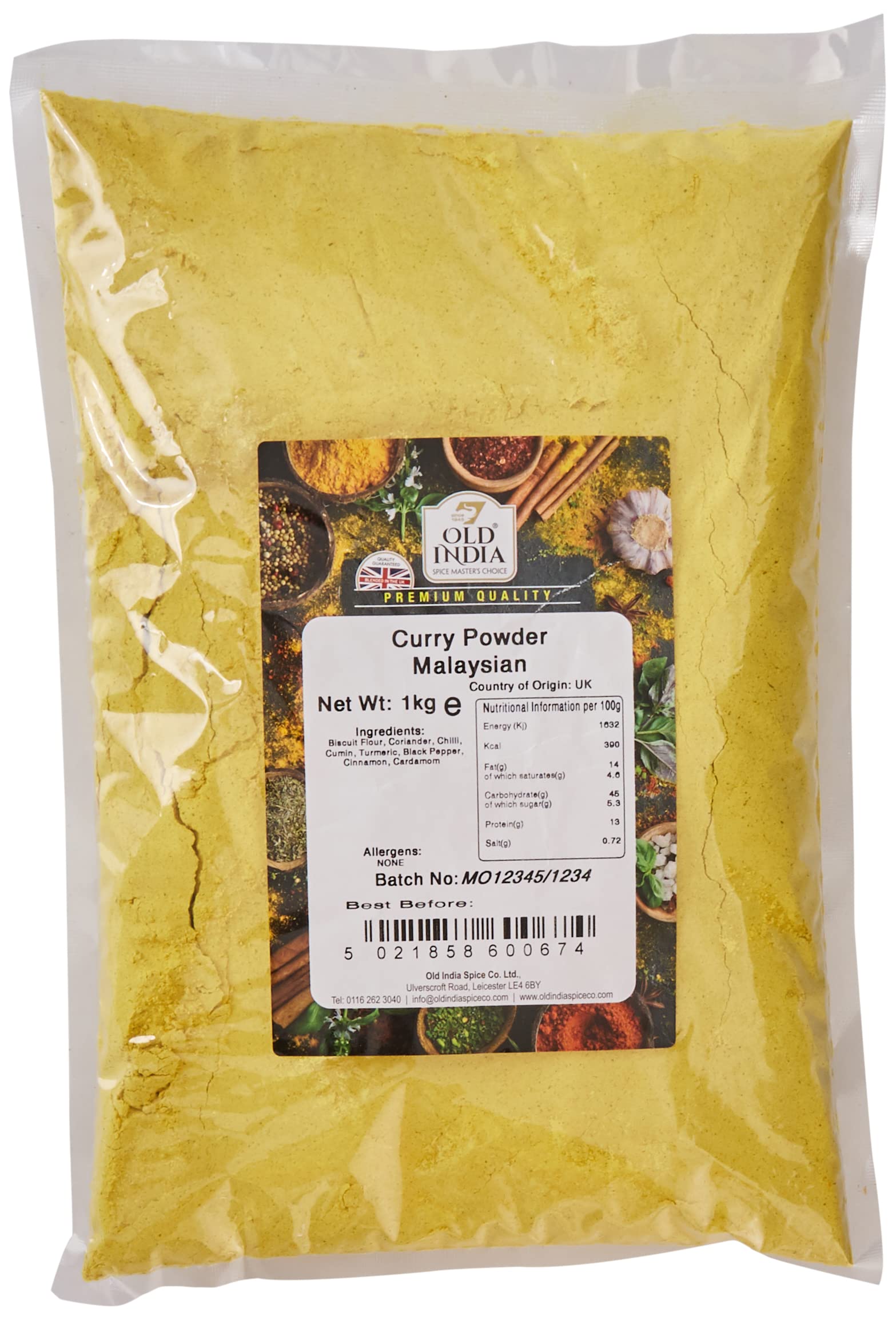 Old India Curry Powder Malaysian 1kg : Amazon.co.uk: Grocery