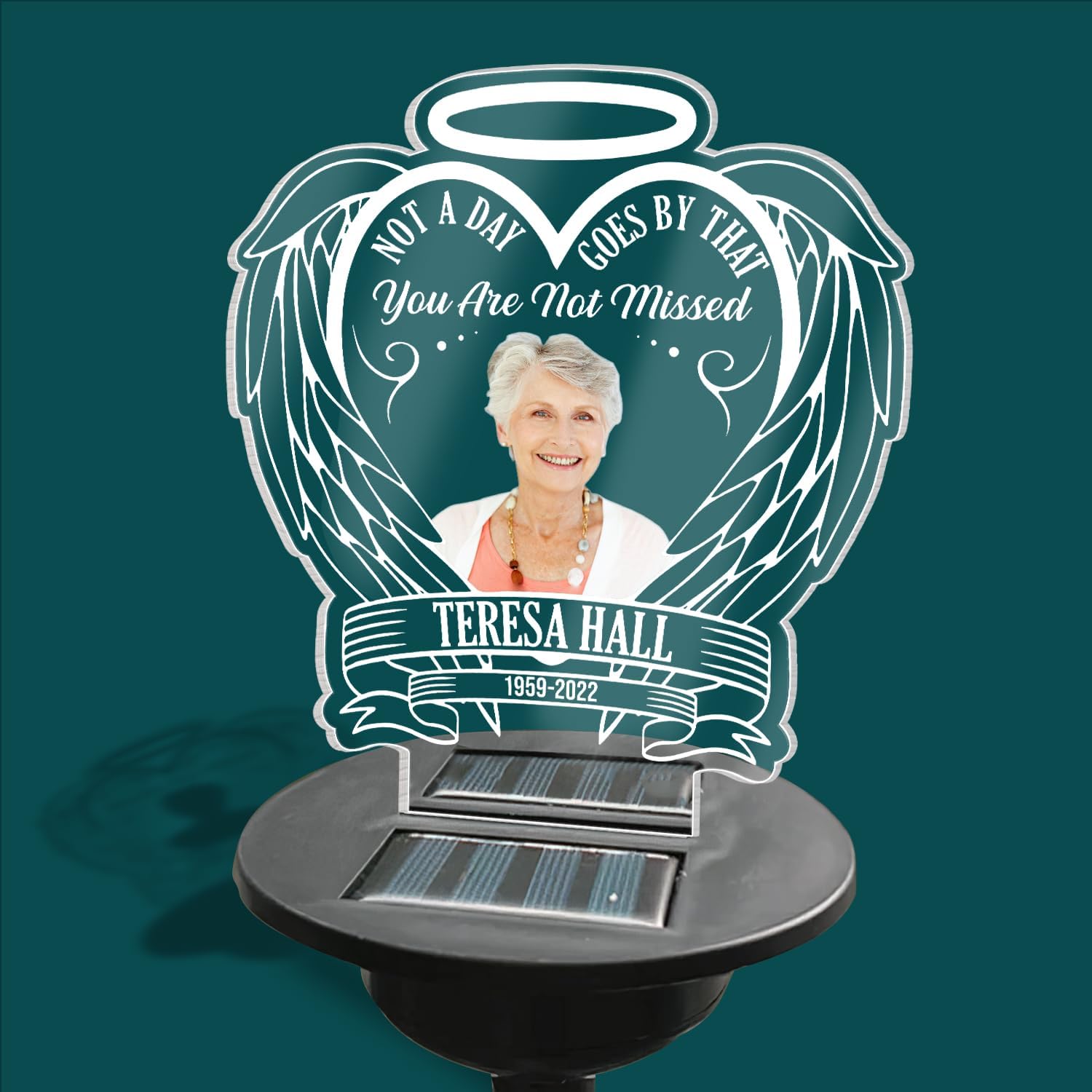 CustomizAF Personalized Solar Outdoor Lights Garden Decor, Cemetery ...