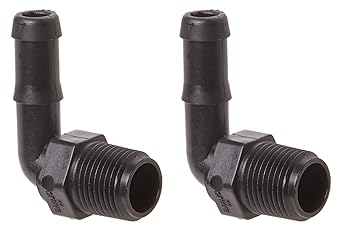 Banjo HB050-90 Polypropylene Hose Fitting, 90 Degree Elbow, 1/2" NPT ...