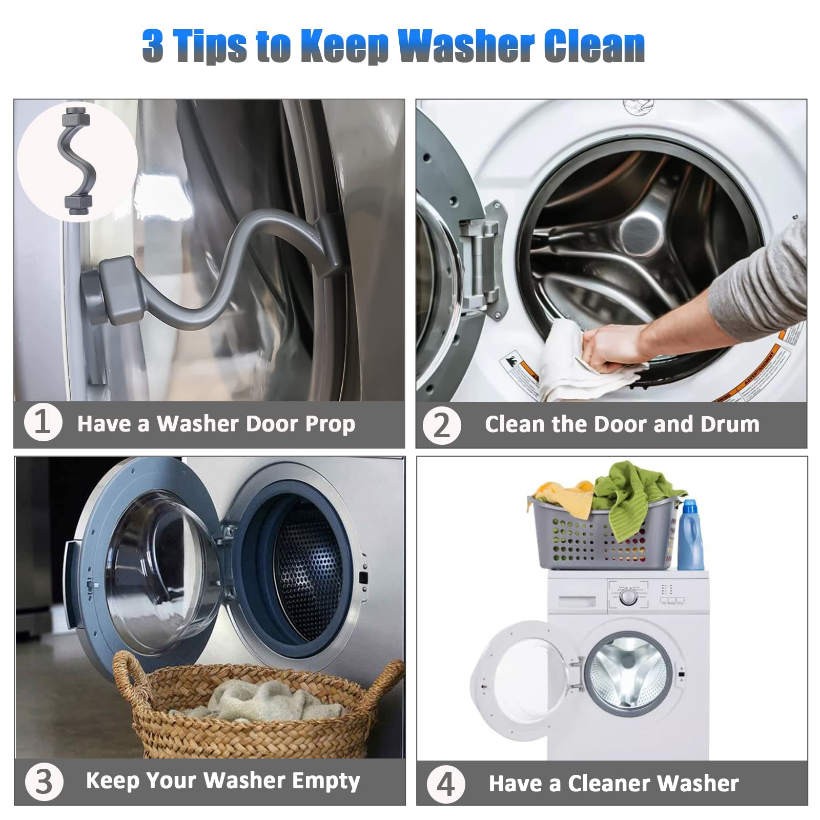 Snapklik.com : Washer Door Prop, Front Load Washer Door Prop, Keep ...