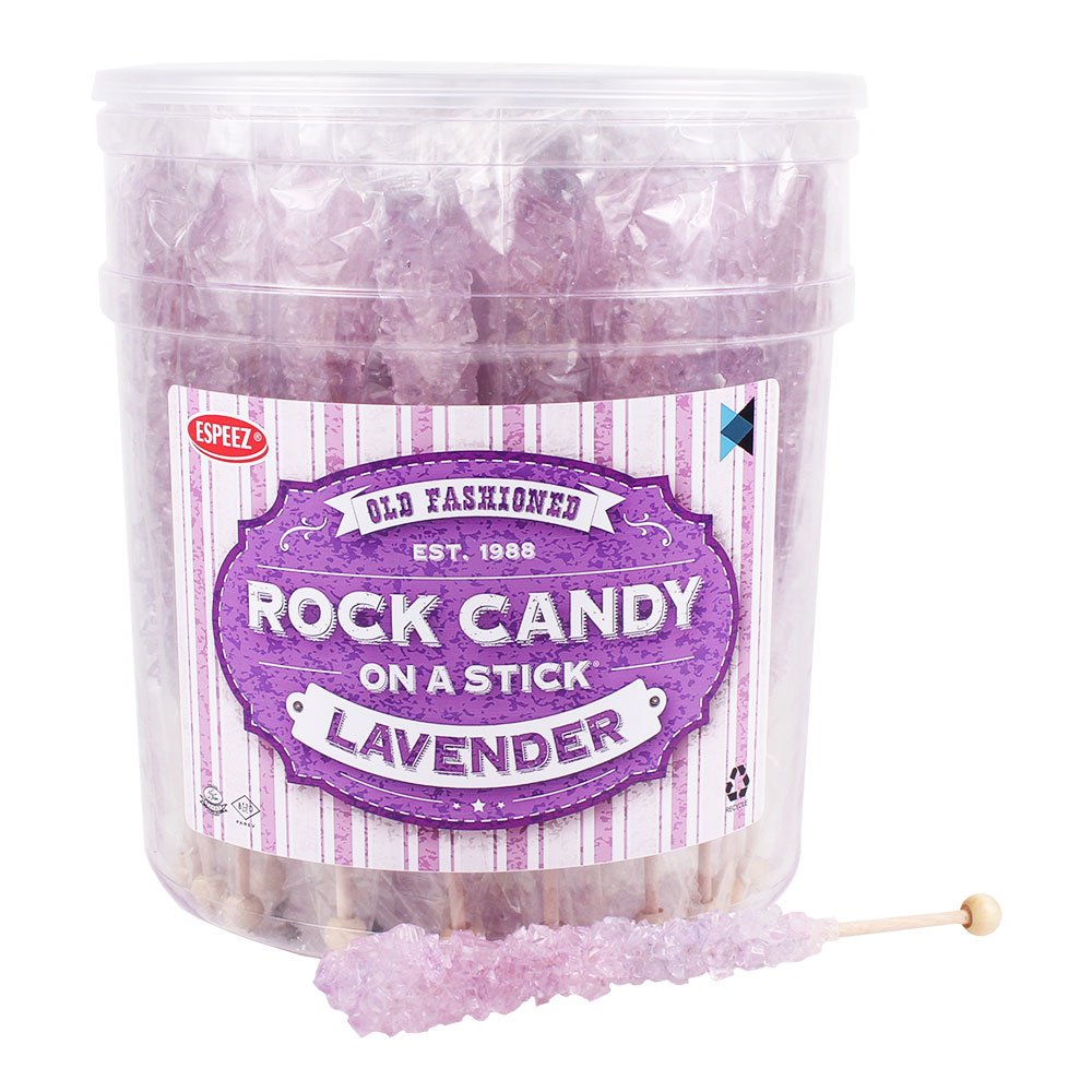 Amazon.com : Extra Large Rock Candy Sticks: 48 Lavender Rock Candy ...