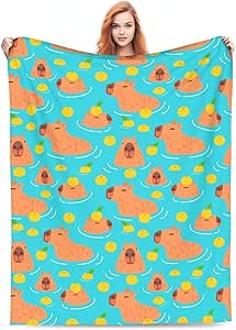 Cobija de capibara, manta de capibara, suave y esponjosa, hecha de ...