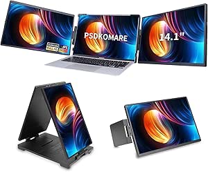 Amazon.com: PSDKOMARE 14.1” Triple Laptop Screen Extender, FHD 1200P ...