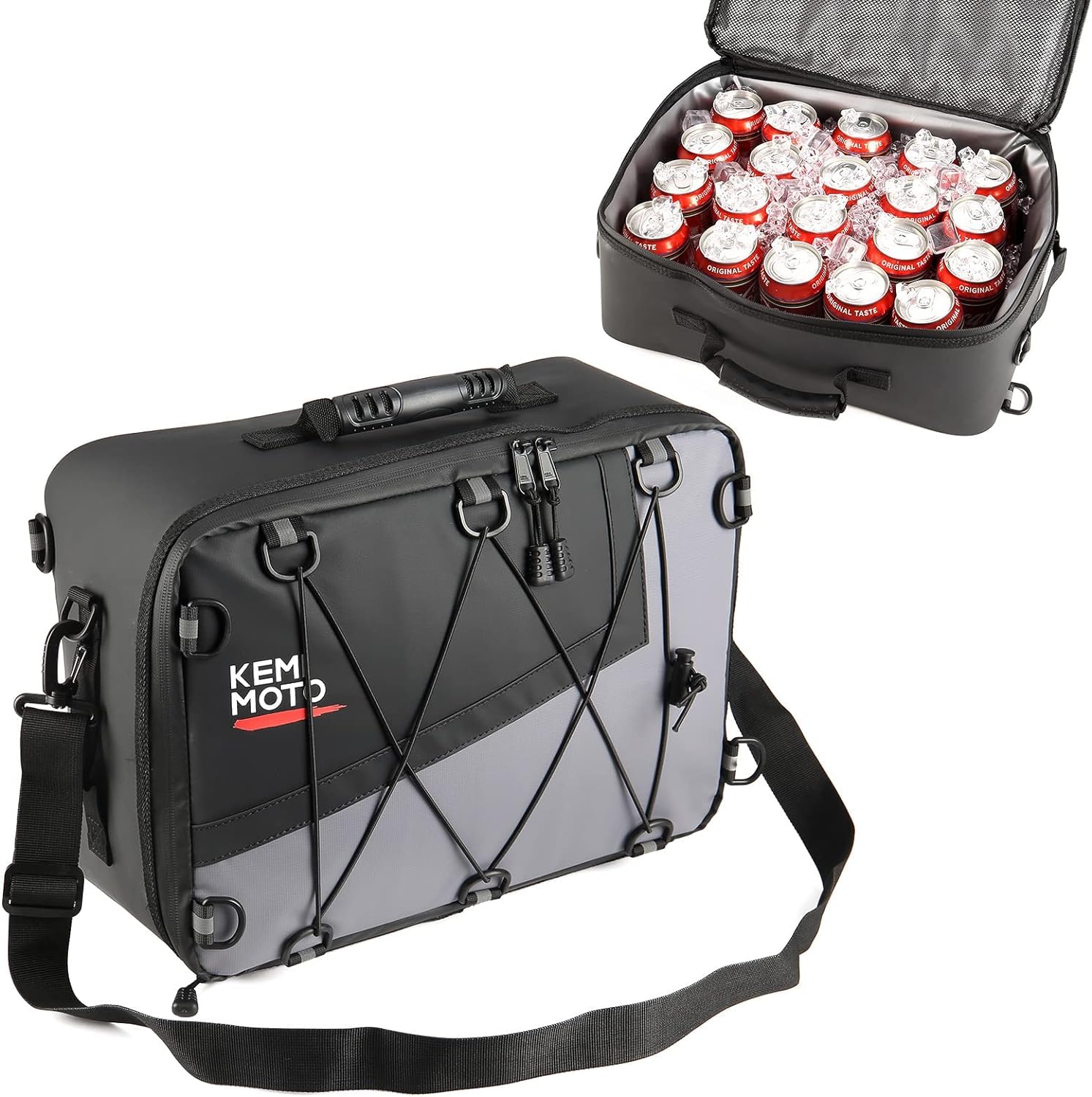Amazon.com: KEMIMOTO Motorcycle Cooler Tail Bag Insulated Waterproof ...