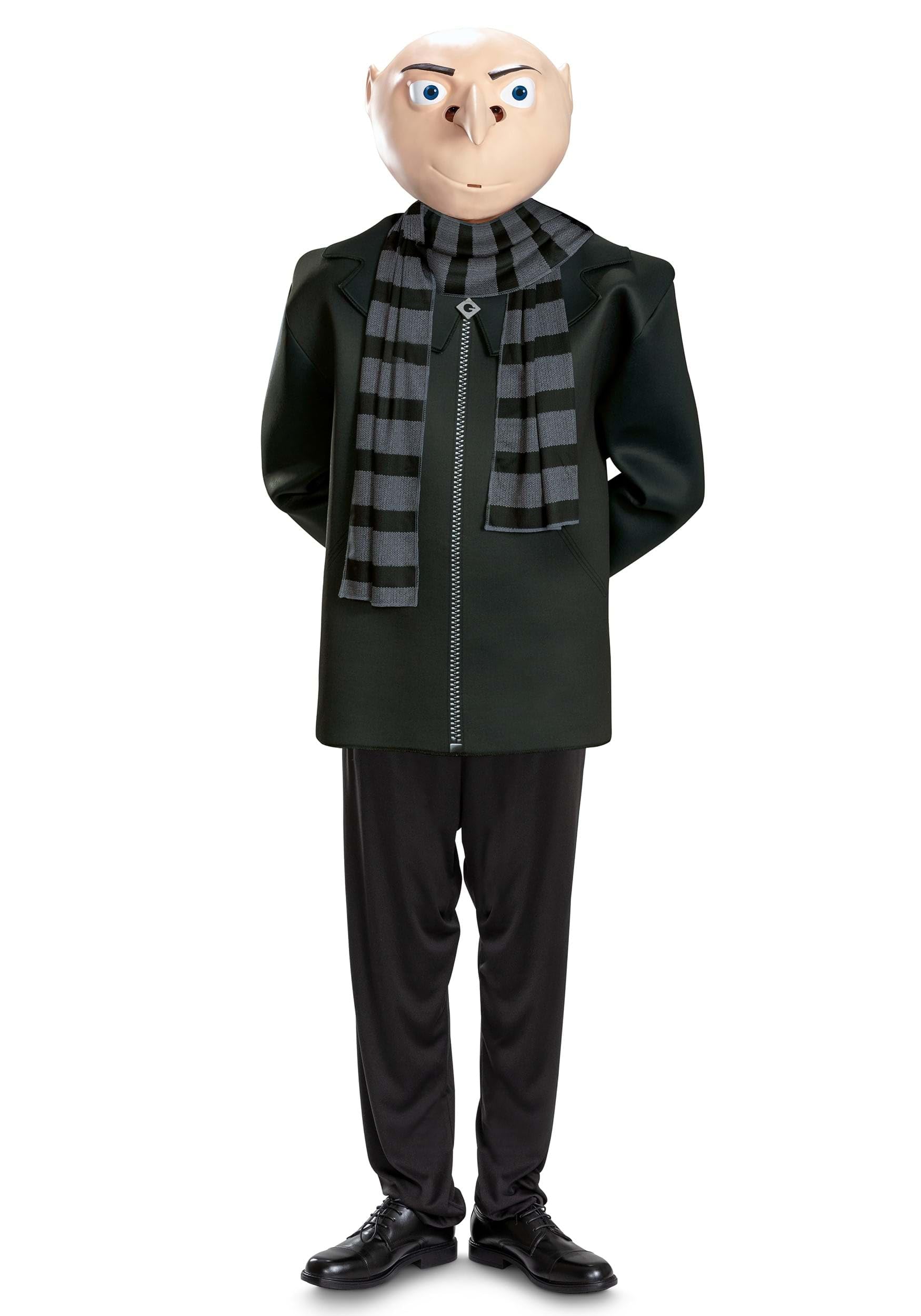Amazon.com: Deluxe Despicable Me Gru Costume for Men – Full Head Gru ...