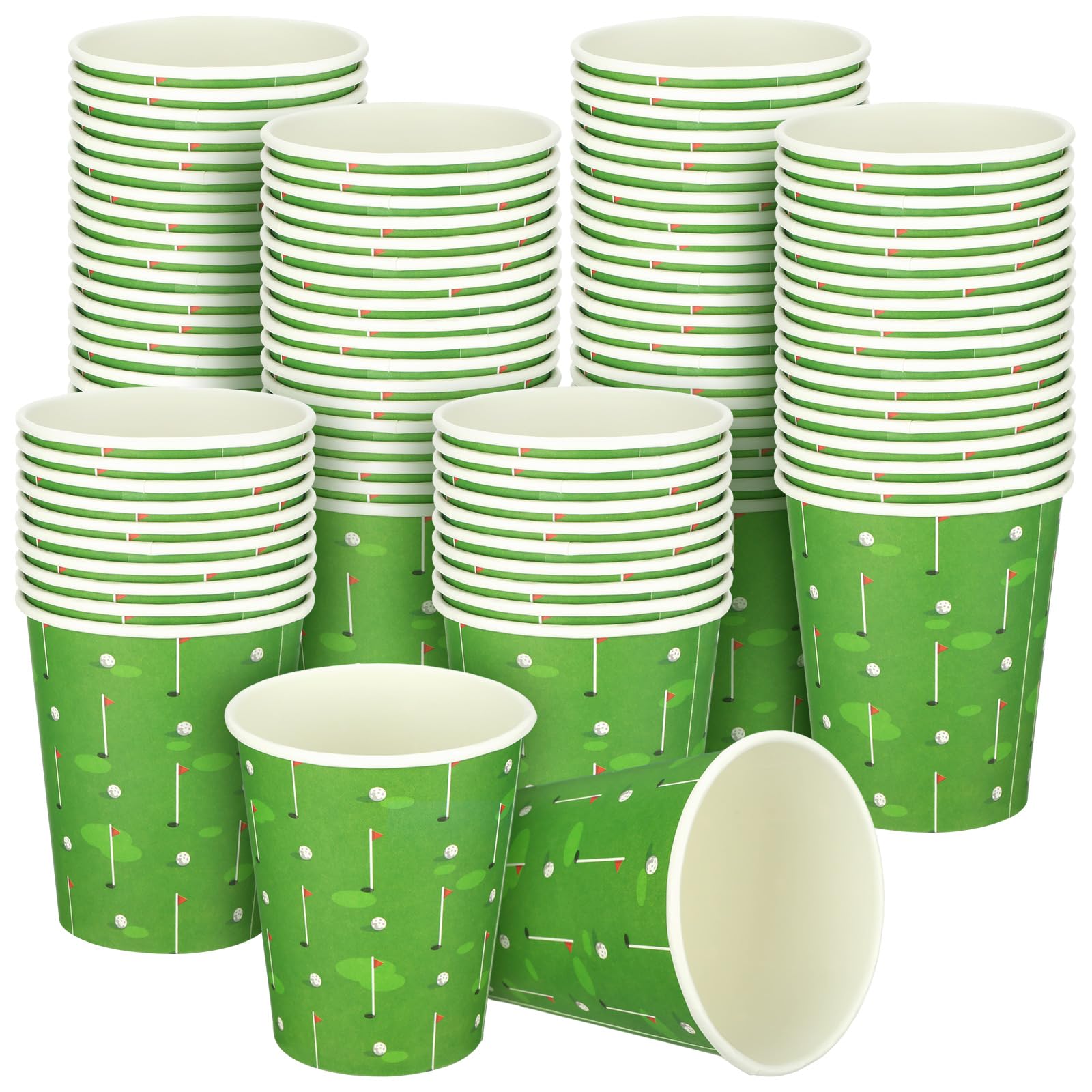 Amazon.com: Teling 100 Pieces Golf Themed Party Paper Cups Disposable ...