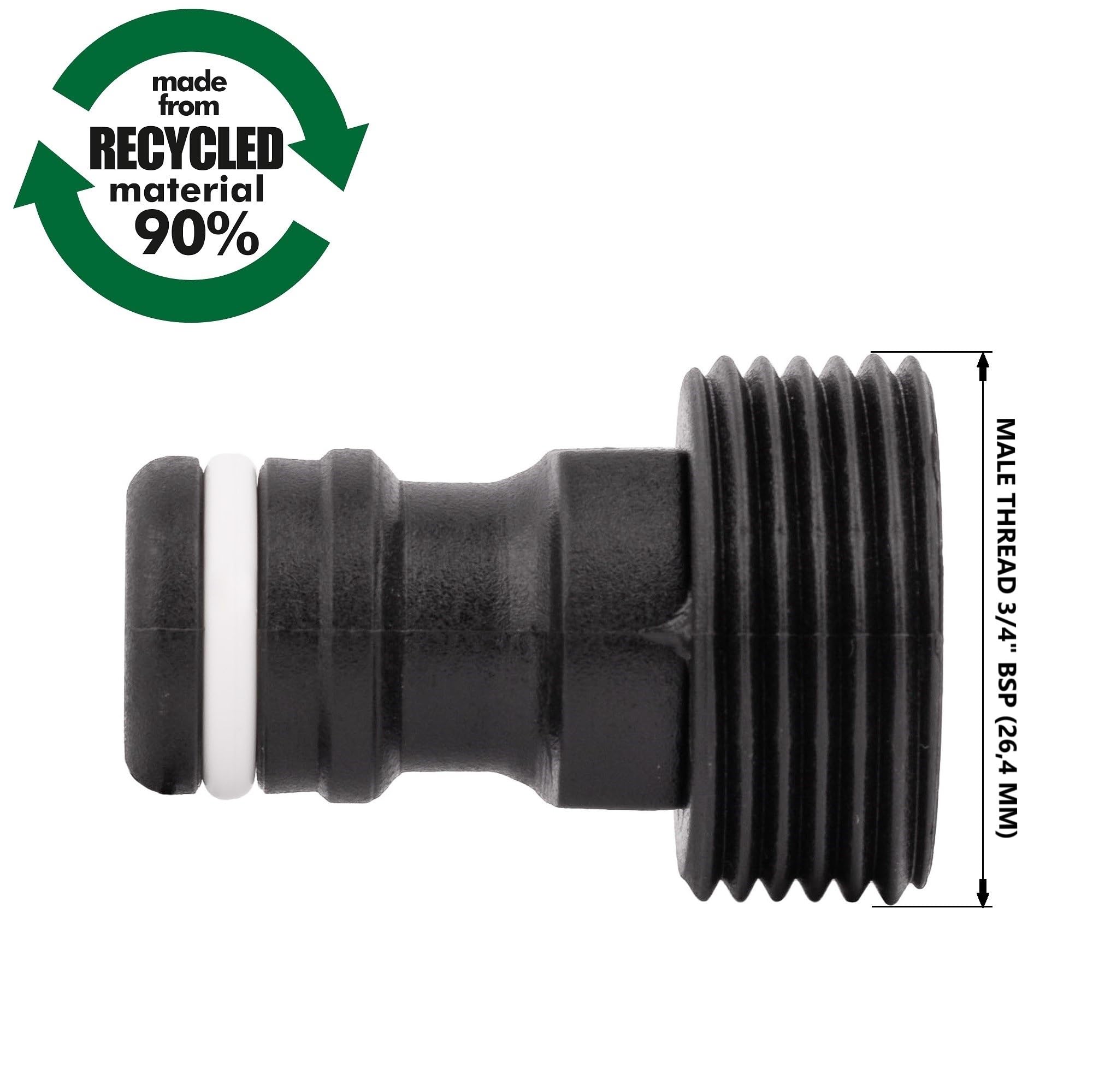 MIVOS 10 x Tap Connector for Taps with 3/4 Inch BSP (24.1 mm) Female ...