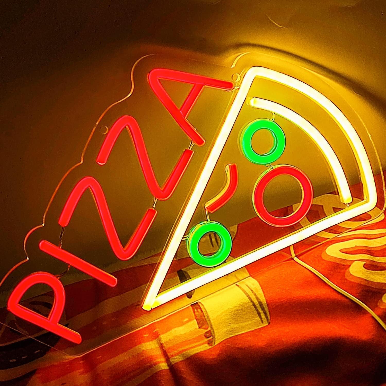 Amazon.com: ERLOOD Pizza Zone Tin Sign Home Kitchen Signs Wall Decor ...