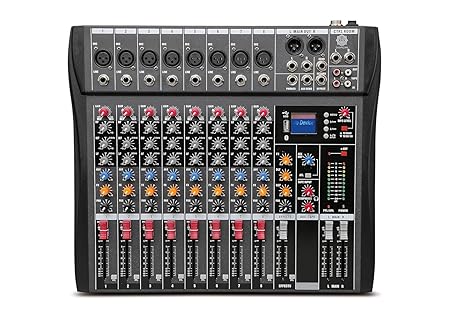 DIGIMORE Professional 8 Channel Mixer | 8 XLR + 6.35MM Input Ports ...