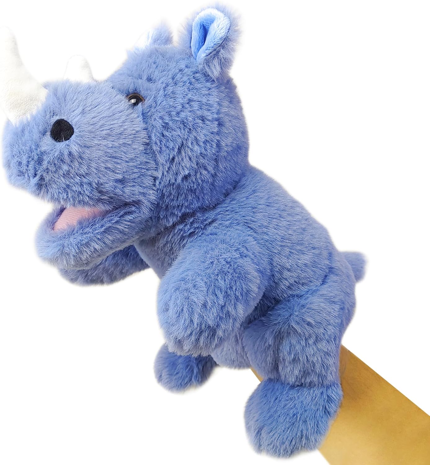Amazon.com: okegztoa Hand Puppets Rhino Puppet,10" Animal Hand Puppets ...